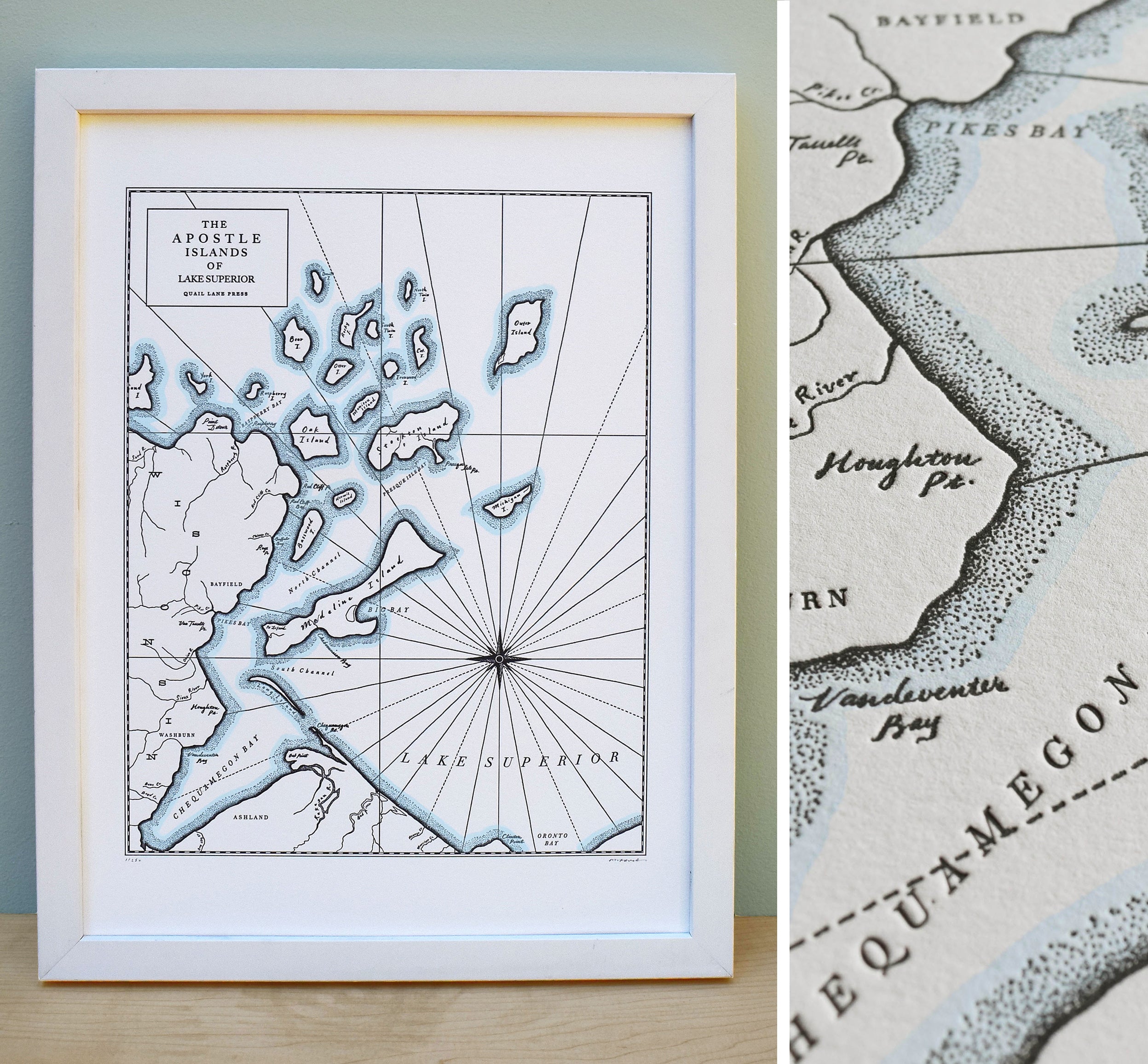 Lake Superior Map Poster