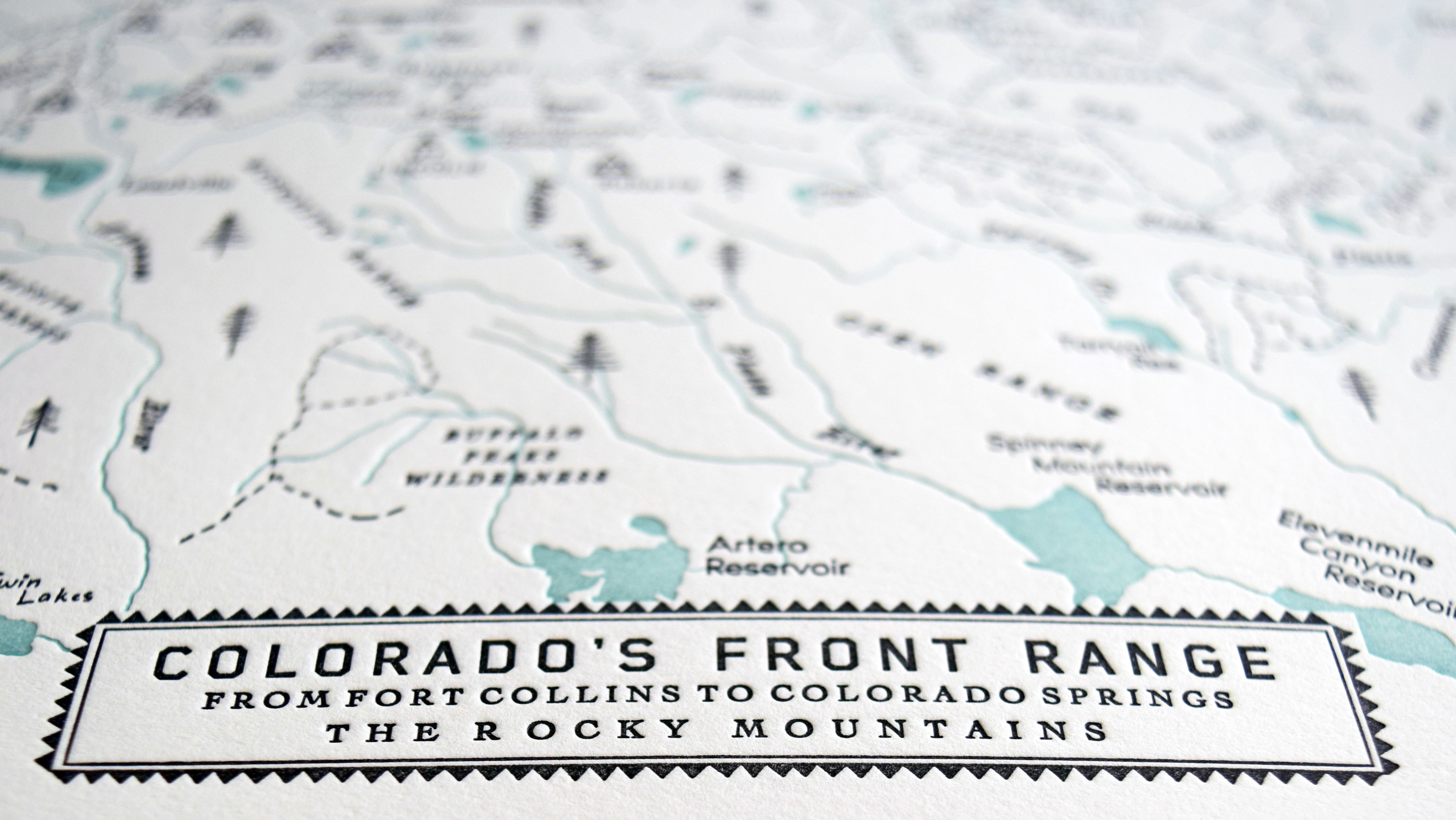 Colorado Map, The Front Range from Fort Collins to Colorado Springs ...