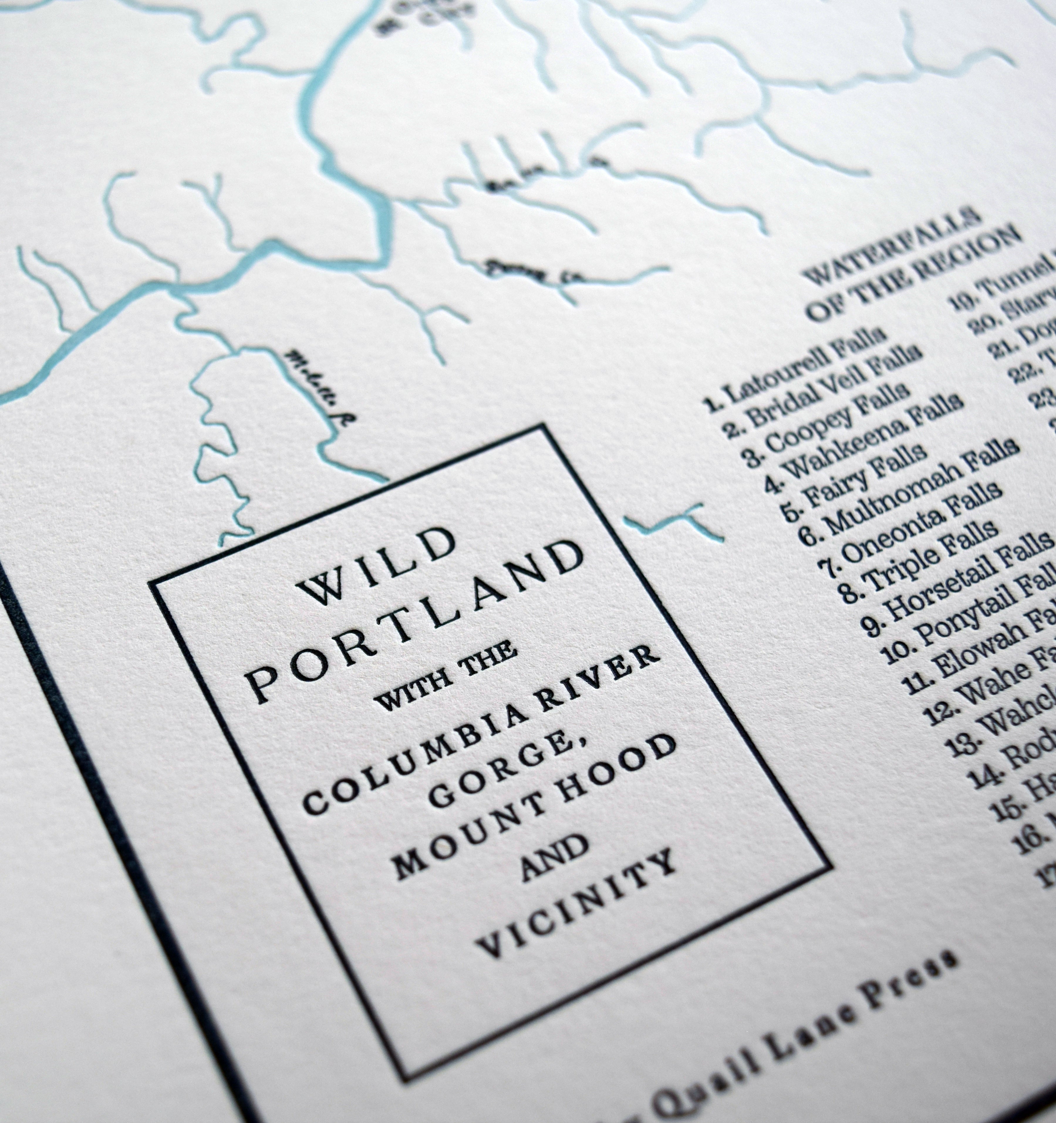 Wild Portland, the Columbia River Gorge and Mt Hood Map – Quail Lane Press