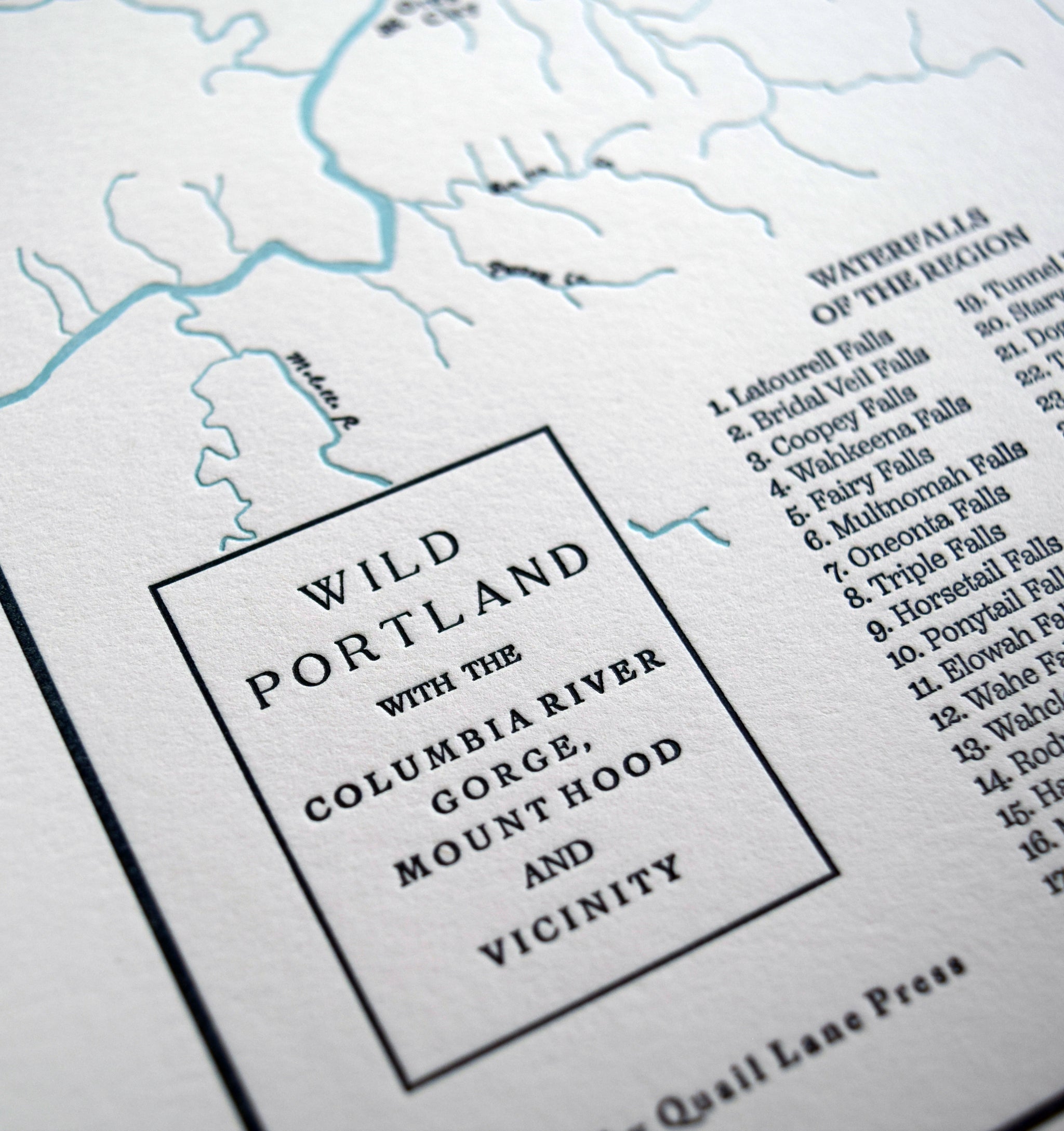 Wild Portland Columbia Gorge Mt Hood Map | Quail Lane Press